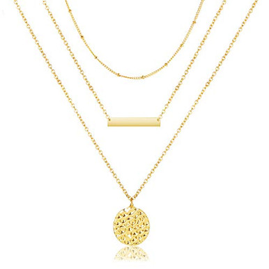 Bohemian Golden Coin Multilayer Necklace Retro Layered Handmade Woman ...
