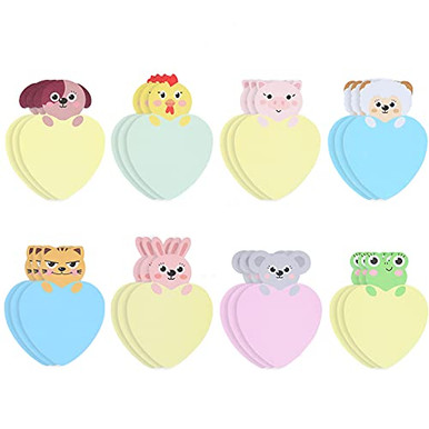 24 Pack Cute Animal Sticky Notes8 Patterns Cartoon Message Note Chicken ...