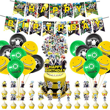 100 Pcs Assassination Classroom Party Supplies Anime Theme Birthday ...