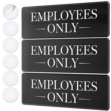 Employees Only Sign Kit - Ideal Employee / Staff Only Signs for Office ...