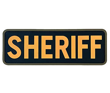PVC Sheriff Patch Hook Fastener Back for MilitaryTactical Vest Combat ...