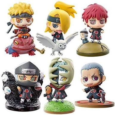 Naruto Mini Figure Collectible Model Set of 6 Pieces - Anime Characters ...
