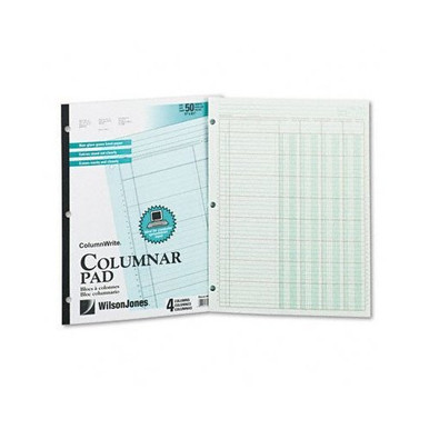 Accounting Pad Four Eight-Unit Columns Letter 50-Sheet Pad -Set of 3 ...