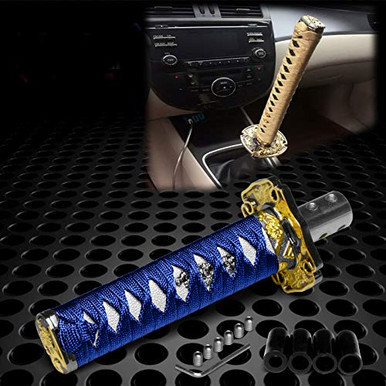 Samurai Sword Blue White Shift Knob Shifter Alloy Katana Adapter ...