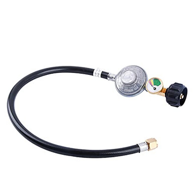 JEASOM 2Feet Propane Regulator Hose with Propane Tank Level Gauge LP Gas Regulator for Burner ...