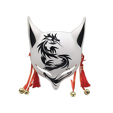 YangYong Kitsune Fox/Dragon Mask for Masquerade Ball Japanese Cosplay ...
