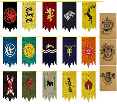 Game of Thrones Banner Game of Thrones Flag -5m 15pcs ...