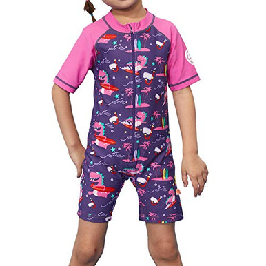 miniatree Girls Swimsuit Toddler Rash Guard One Piece Kid Swimming Suit ...