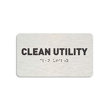 Clean Utility Sign - ADA Compliant Utility Sign Raised Letters Grade 2 ...