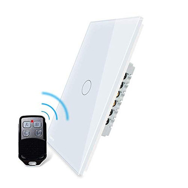 LIVOLO Wireless Remote Control Light Switches with Tempered Glass Panel ...