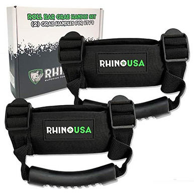 Rhino USA Heavy-Duty Roll Bar Grab Handles for UTVs - Premium Nylon Off ...
