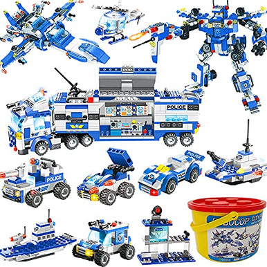 City Police Building Blocks Set with Storage Box 1 Get 3 RobocopMobile ...