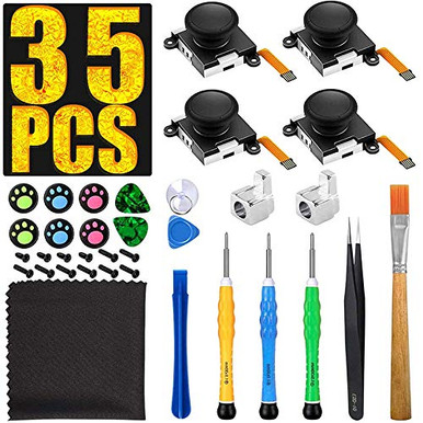 Nintendo Joycon Joystick Replacement 4 Pack 3D Analog Thumb Sticks for ...