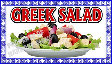 Harbour Signs Greek Salad Food Decal for Concession Restaurant Truck ...