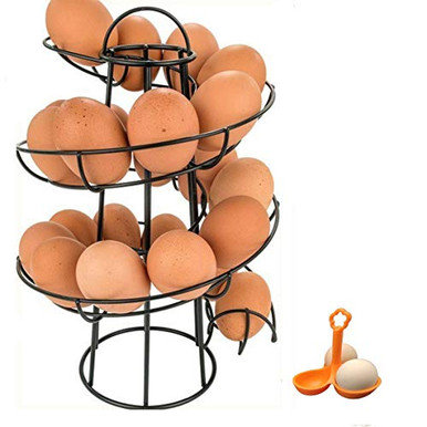 Spiral Design Egg SkelterChicken Metal Wire Egg Rack Holder Baskets ...