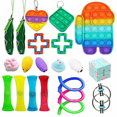 VOOA 21 Fidget Pack Sensory Toys Set Fidget Toys Set Push Popping ...