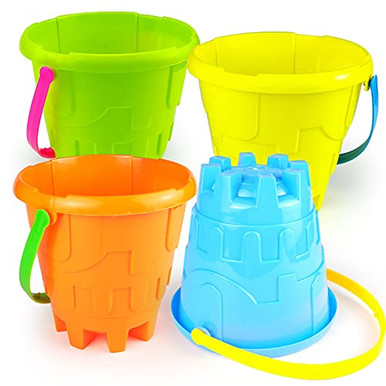 Beach Toys Plastic Castle Mold Sand Buckets - Beach Bucket Set Sand ...