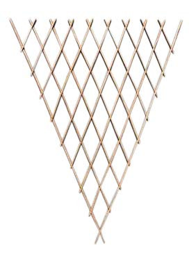 Master Garden Products Peeled Willow Fan Trellis 24 by 60-Inch Light ...