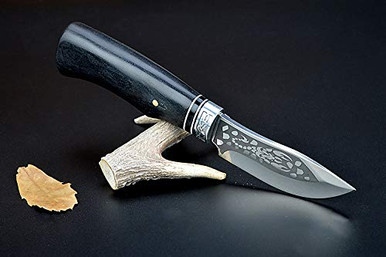 Fixed Blade Knife with Sheath- Compact Utility Neck Knife Bead Blast ...