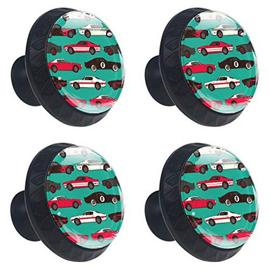 Cool Race Car Dresser Drawer Knobs 4pcs with Screws Cupboard Cabinet ...