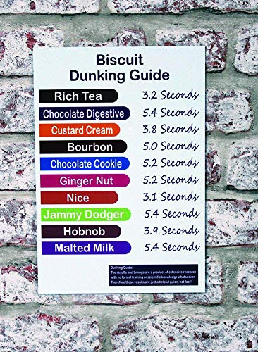 Biscuit Dunking Guide Gift Plaque Notice Home and Kitchen Tea Coffe Fan ...