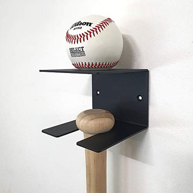 TheJD Baseball Bat and Baseball Holder- Wall Mounted Baseball and Bat ...
