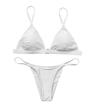 Macvise Women's 2 Pcs Bikini Triangle Top Brazilian Bottom Swimwear ...