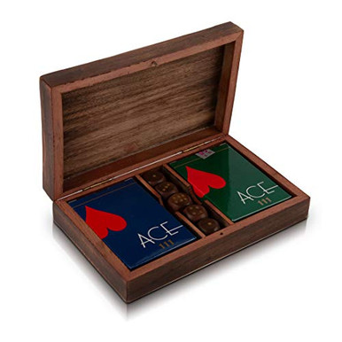 Birthday Gift Ideas Handcrafted Classic Wooden Playing Card Holder Deck ...