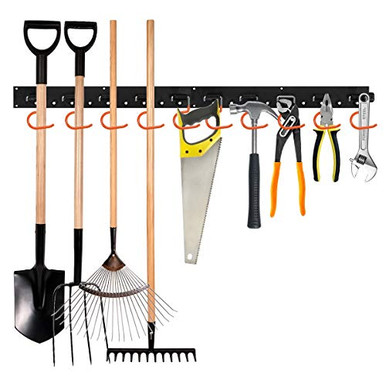 Garage Hooks Tool Organizer Wall Mounted 64 Inch Adjustable Storage ...