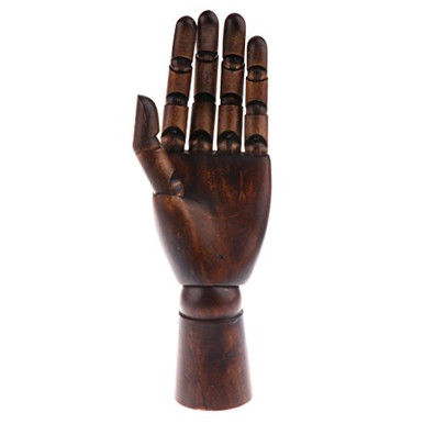 LoveinDIY Wooden Mannequin Hand - Wood Hand Model Posable Manikin Hand ...