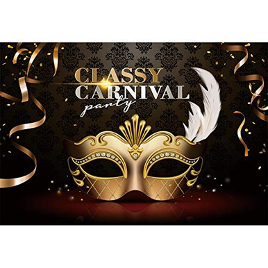 DASHAN 7x5ft Polyester Masquerade Party Backdrop Masquerade Ball Decor ...