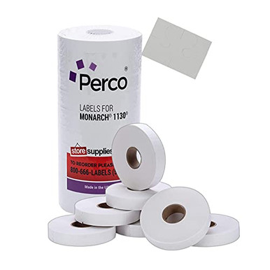 White Pricing Labels for Monarch 1130 Price Gun - 1 Sleeve 25000 Blank ...