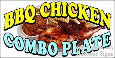 Harbour Signs Decal BBQ Chicken Combo Plate Food for Concession ...