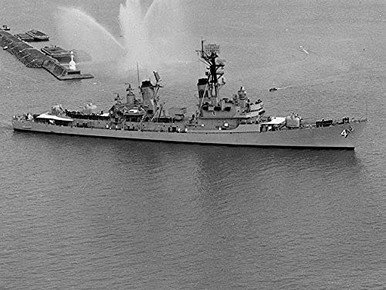 The U.S. Navy Guided Missile Destroyer USS Lawrence -DDG-4- in The ...