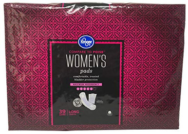 Kroger Maximum Absorbency Long Length Incontinence Pads for Women 39 ...