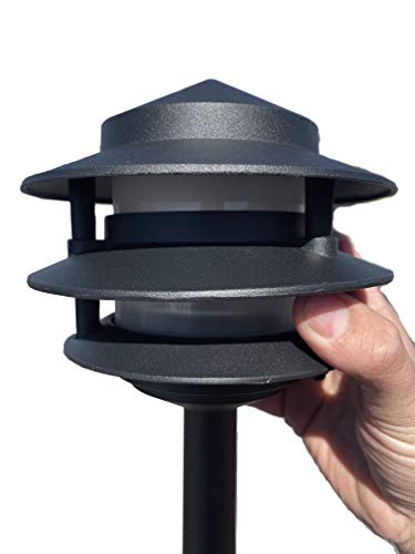 12 Volt Pagoda Lights - Path Light LED - Low Voltage Landscape 3 Tier ...