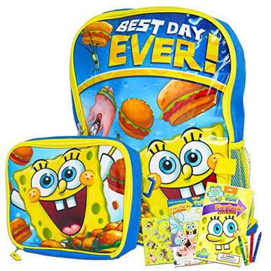 Spongebob Squarepants Backpack and Lunch Box Set for Boys Girls Kids ...