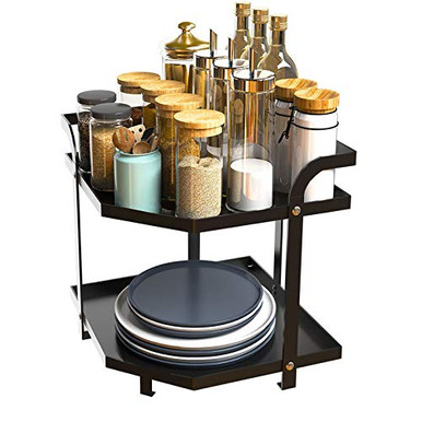Simple Rural 2-Tier Kitchen Counter Shelf Countertop - Organizer Corner ...