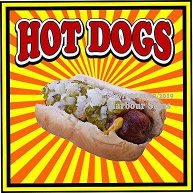 Harbour Signs Hot Dogs Decal Concession Restaurant Food Truck Exterior ...