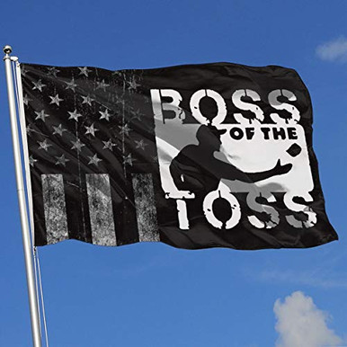 A13UDQ Outdoor Flags Worn-Out USA Flag Boss of The Toss Cornhole 2 3X5 ...