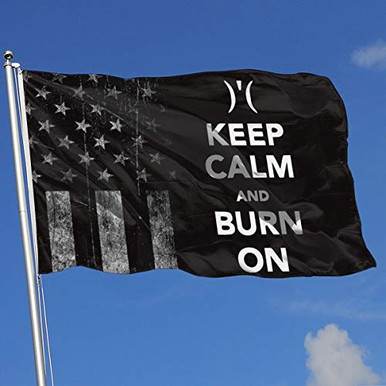 A13UDQ Outdoor Flags Worn-Out USA Flag Keep Calm and Burn One 3X5 Ft ...