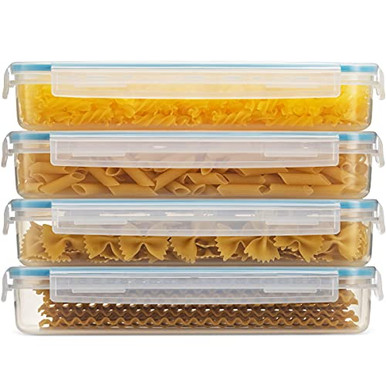 Komax Biokips Pasta Storage Containers Set of 4 - 33-oz Rectangular ...