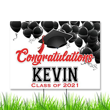 Congratulations Class of 2021 Graduate Personalized Yard Sign with ...