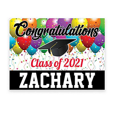 Congratulations Class of 2021 Graduation Party Personalized Yard Sign ...