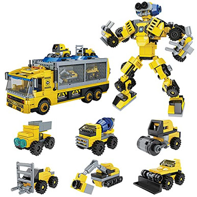 PicassoTiles 649pc Transformer Building Brick Construction Truck ...