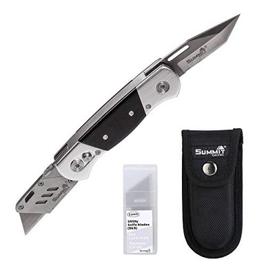 Summit Gear Heavy Duty Folding Utility Knife Dual Blades / Box Cutter ...