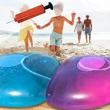 WELLIN 2Pack Water-Filled Wubble Bubble Beach Ball Interactive Rubber ...