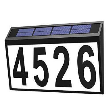 House Numbers Plaque Homlux Solar Powered LED Light Address Number ...