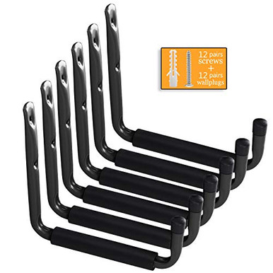 Garage Ladder Storage Hooks 9.4 Inch Heavy Duty Large Tool Hanger Wall ...