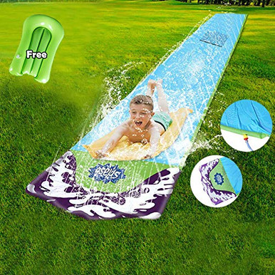 Kids Water Slip and Slide with Spray Splash Pool Water Spraying Side ...